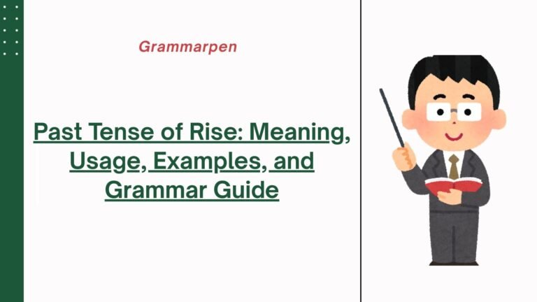 Past Tense of Rise: Meaning, Usage, Examples, and Grammar Guide ...